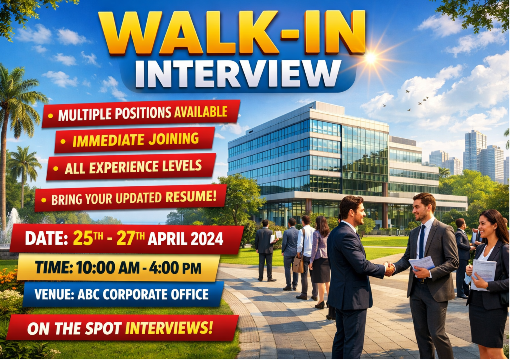 Walk In Interview: Jobs, Meaning, Benefits, Interview Preparation ...