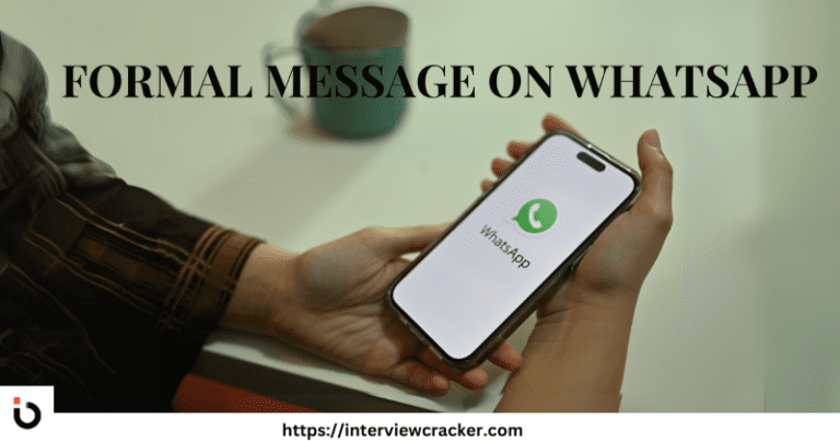 How to Send a Formal Message on WhatsApp? (like Pro) - Interview Cracker