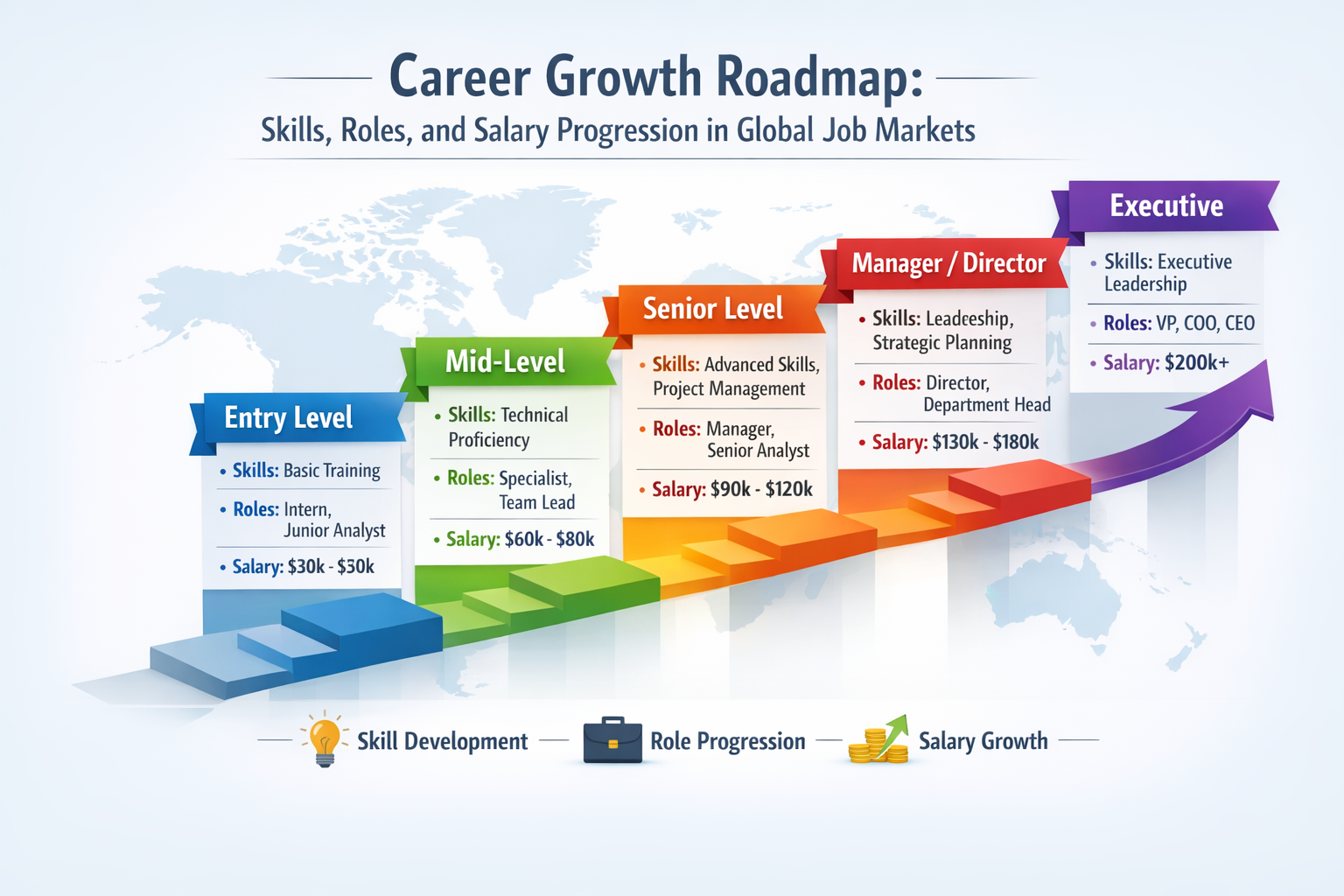 Career Growth Roadmap : Skills, Roles, and Salary Progression in Global ...