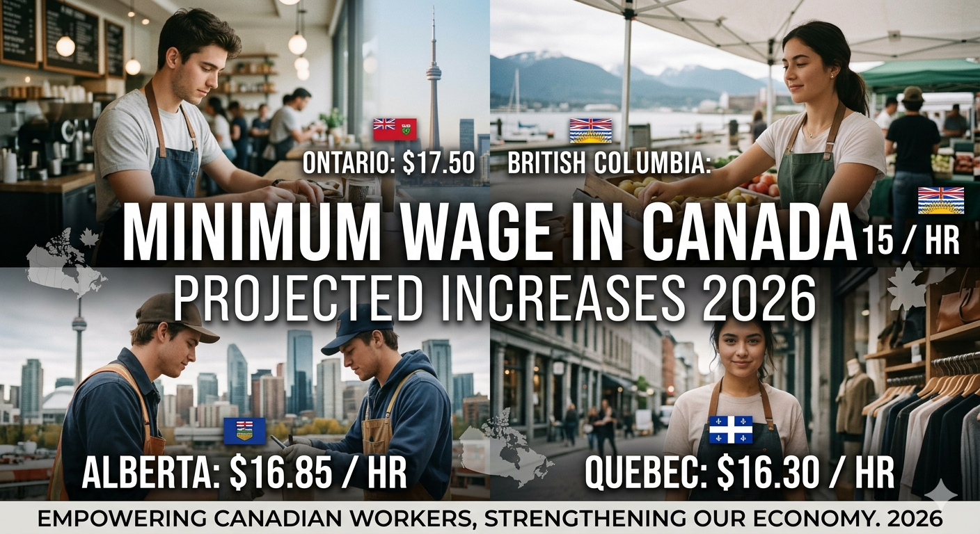 Minimum Wage in Canada 2026 - Salary Guide by Province, Profession ...